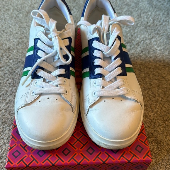 Tory Burch | Shoes | Tory Burch Howell Tsaddle Court Sneaker Size 8 ...